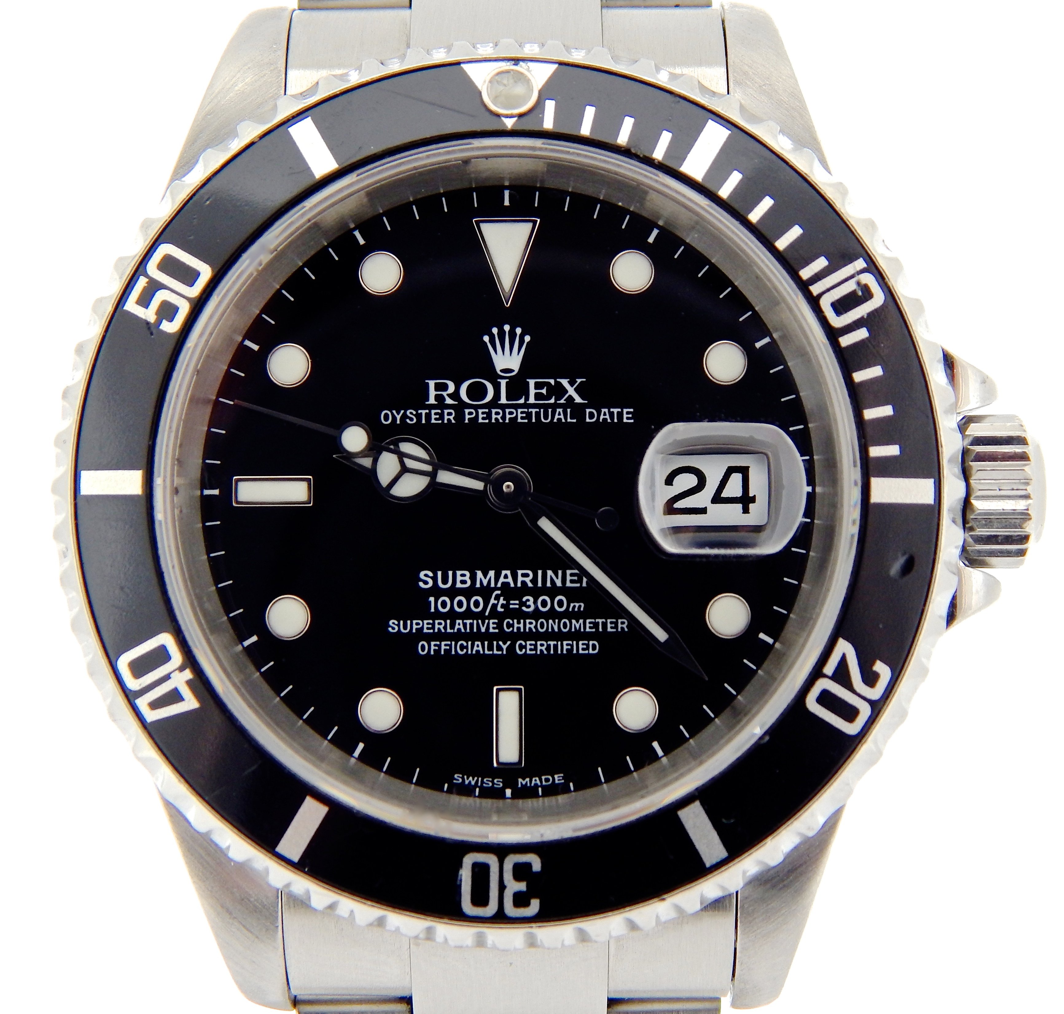 Mens Rolex Stainless Steel Submariner Black 16610 (SKU K994109NNBCMT)