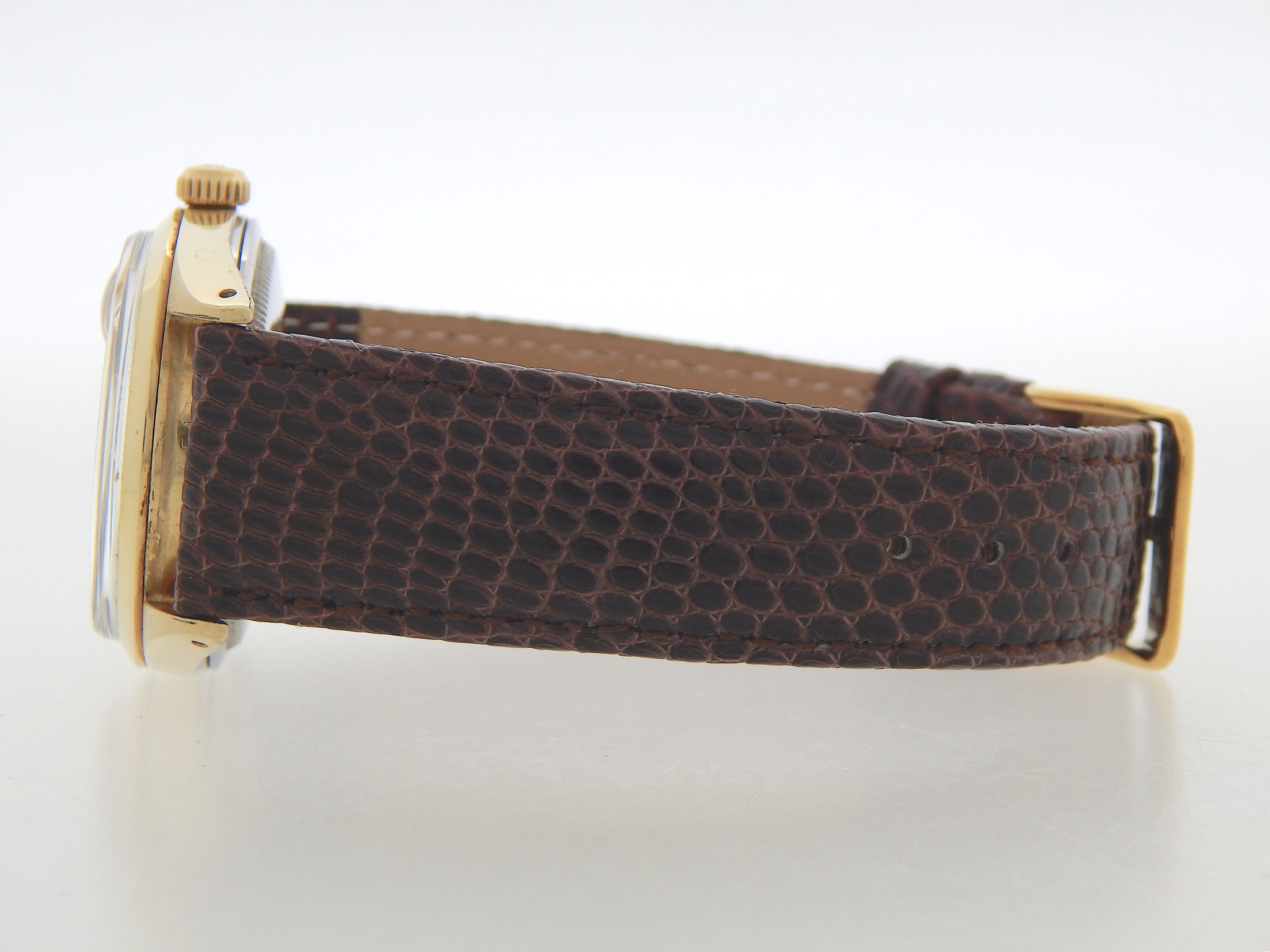 Mens Vintage Rolex 14K Gold Shell Date Watch Ref. 1550 with Gold ...